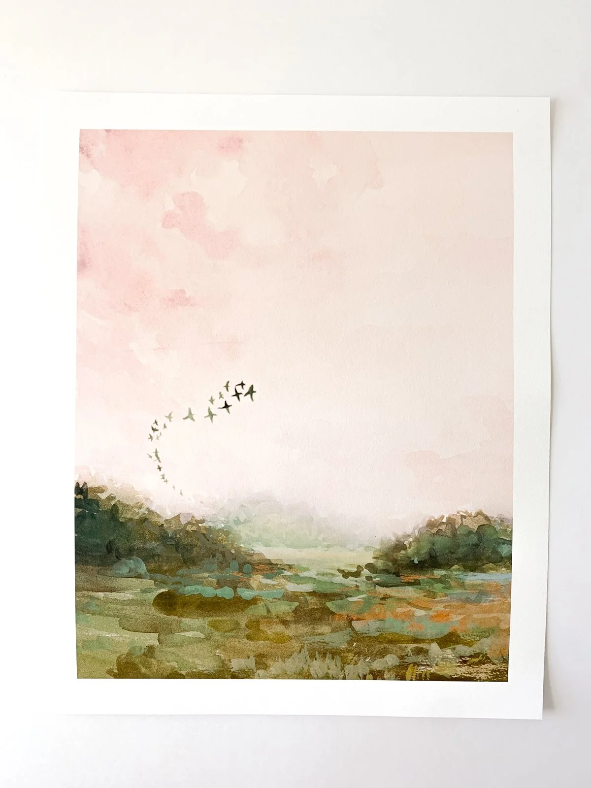 Pink Watercolor Print - 11x14 - Sample Sale — Sarah C. Nightingale Art