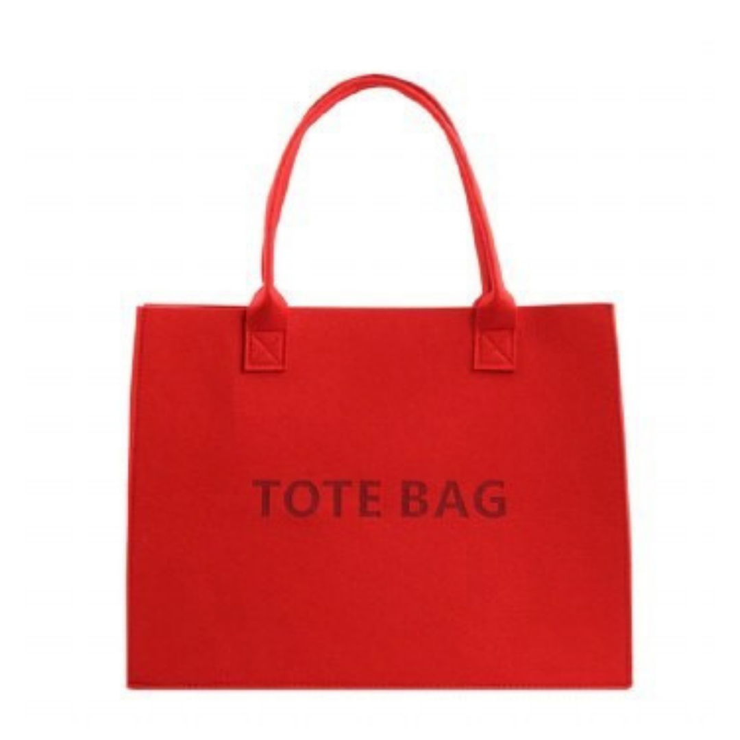 Ms. Red Felt Tote Bag — Gran Cee