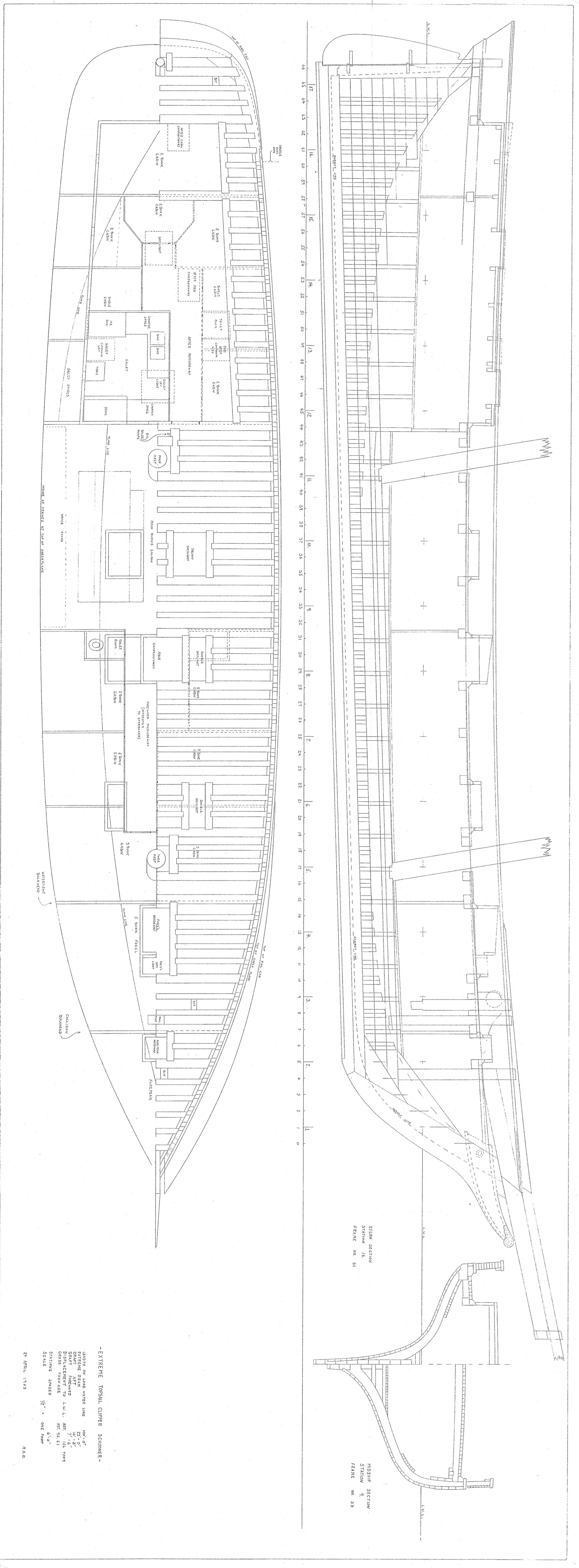 Plans for the topsail schooner Shenendoah — Dominic Zachorne Ship Modeler