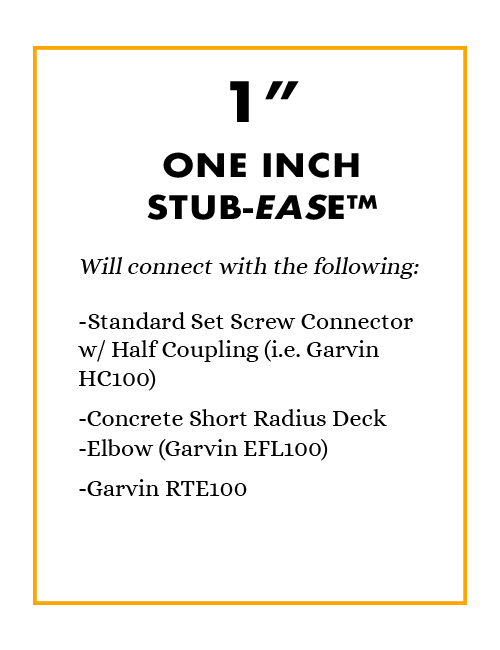 Products — Stub-EASE conduit stub up eliminator