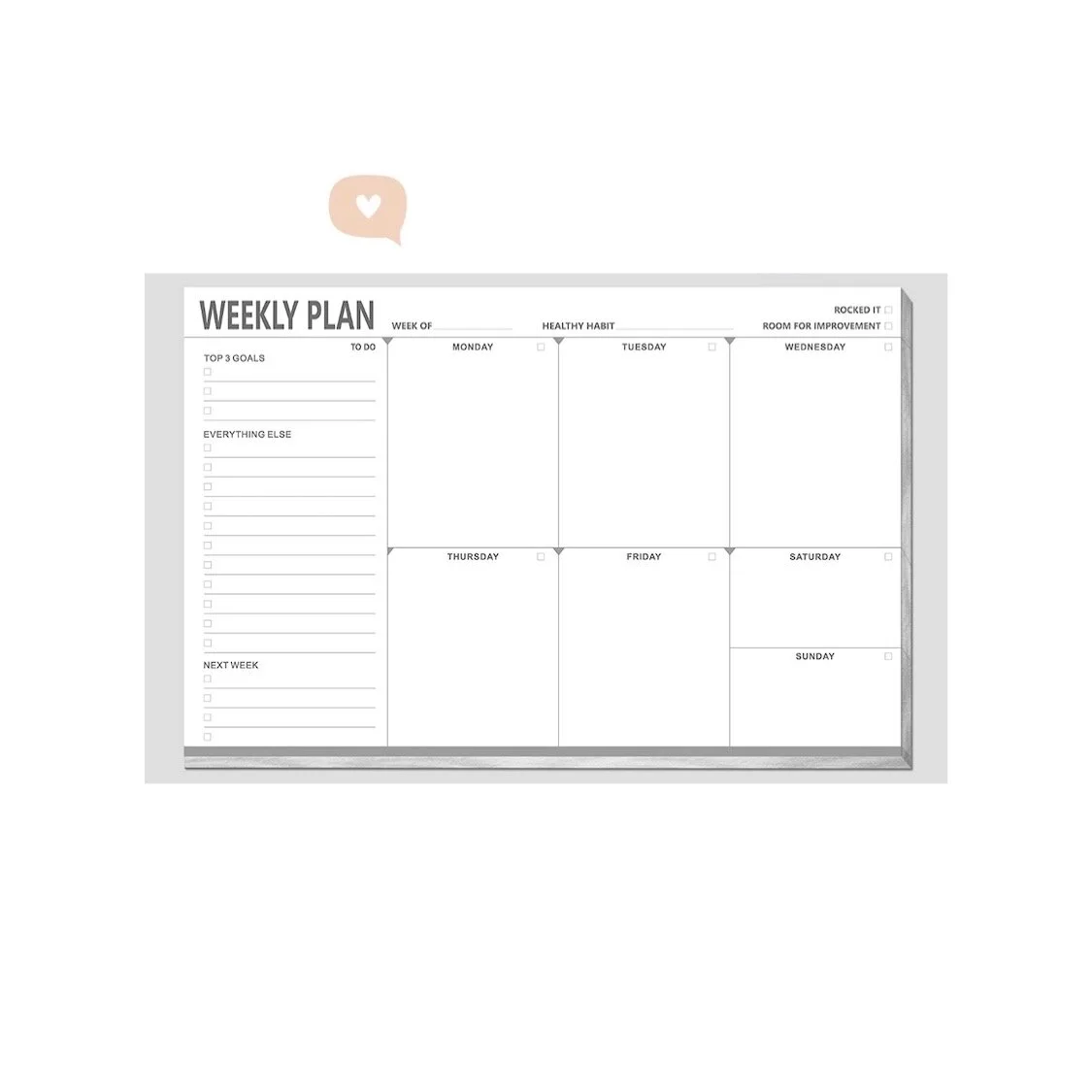 Weekly Planner Desktop — The Lovin Sisters