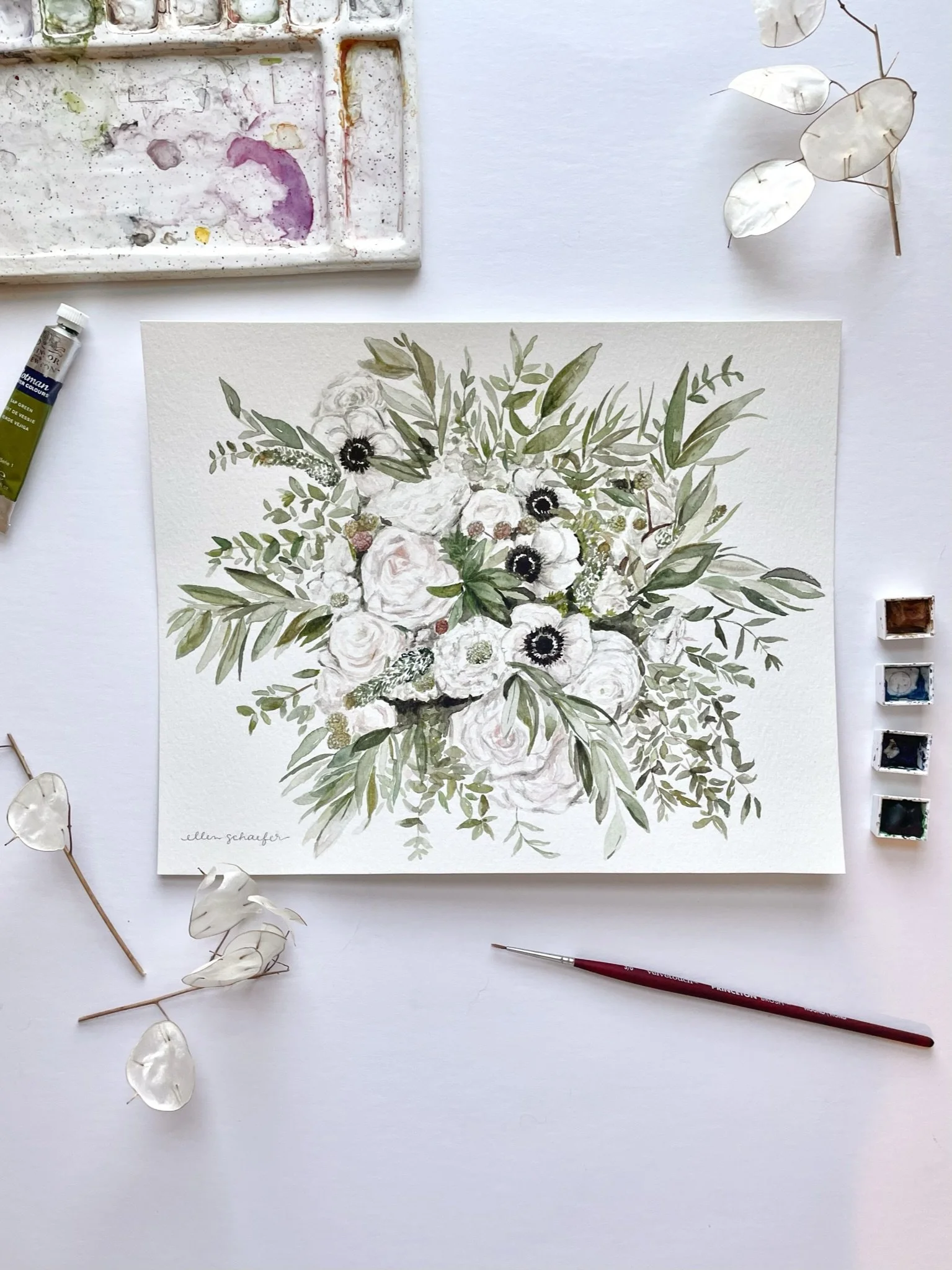 Custom Watercolor Pet Portrait — Ellen Schaefer Art