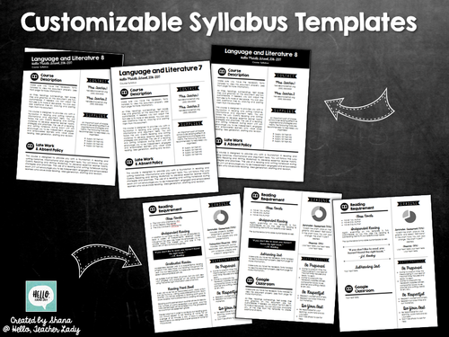 Customizable Syllabus Templates (Updated) — helloteacherlady.com