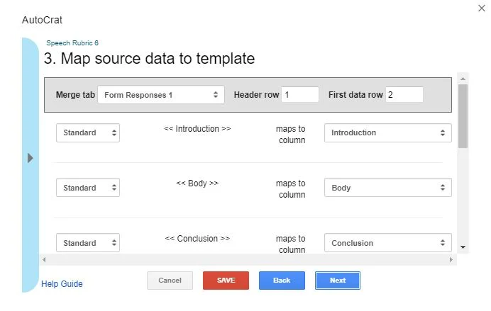 Creating a Digital Rubric with Google Forms and autoCrat ...