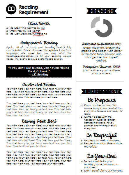 Customizable Syllabus Templates (Updated) — helloteacherlady.com