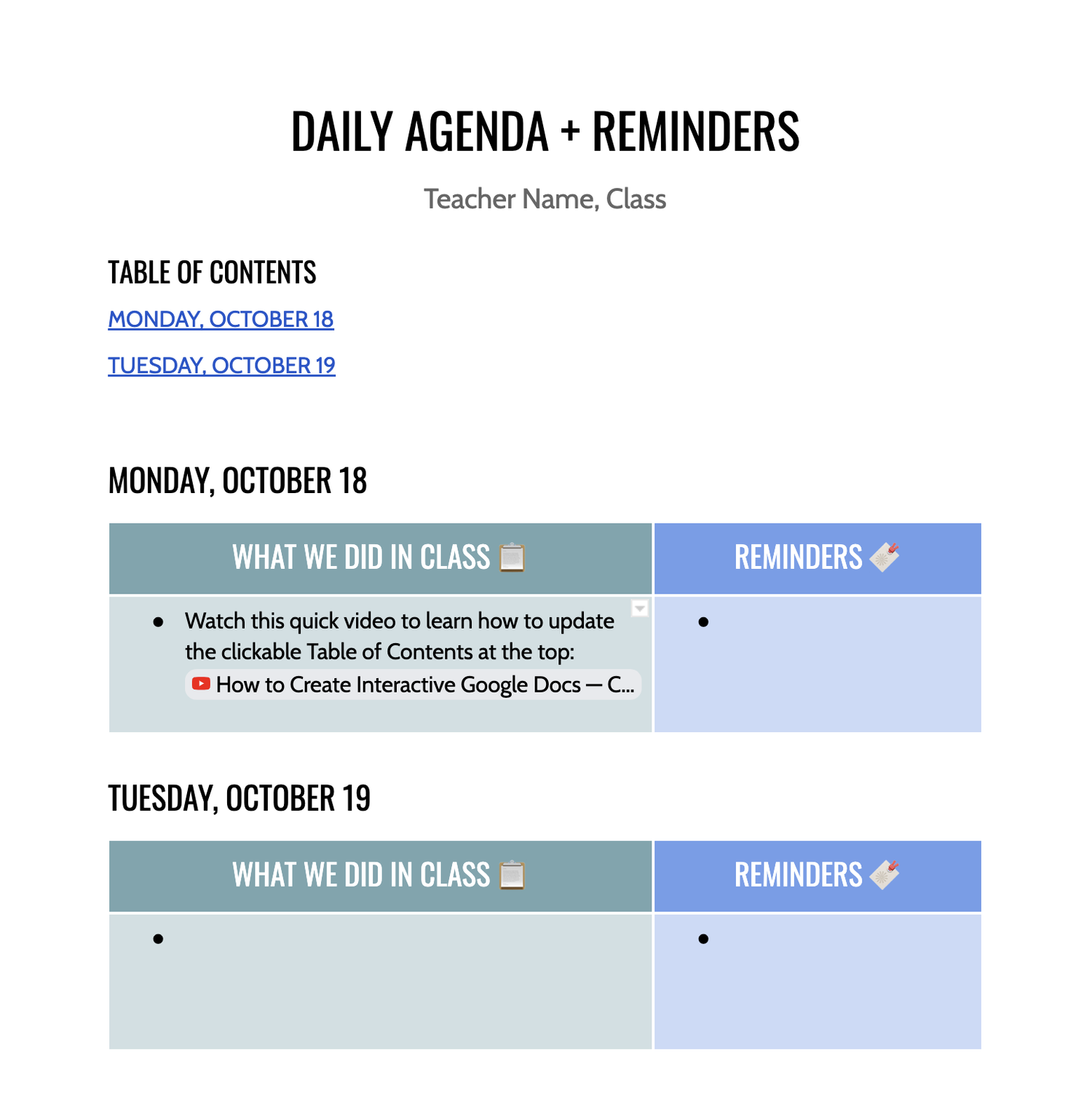 Free Google Templates for Teachers — helloteacherlady.com