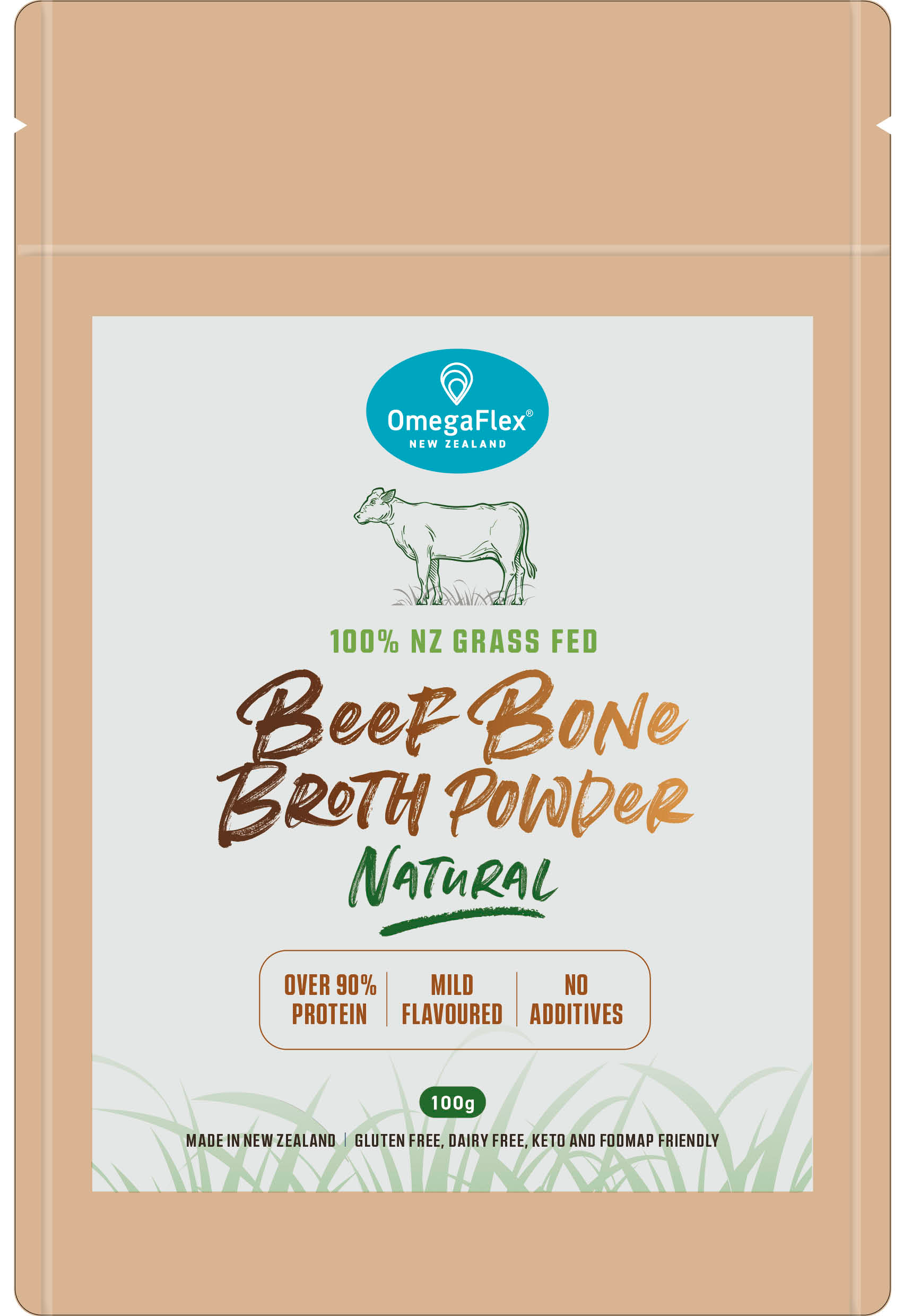 Beef Bone Broth Powder Nutrition for Health & Wellbeing — OmegaFlex ...