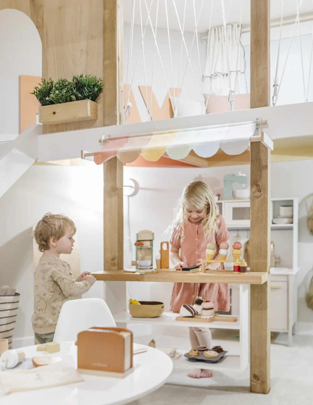 diy indoor treehouse playroom design with Coco Village — emelbe design