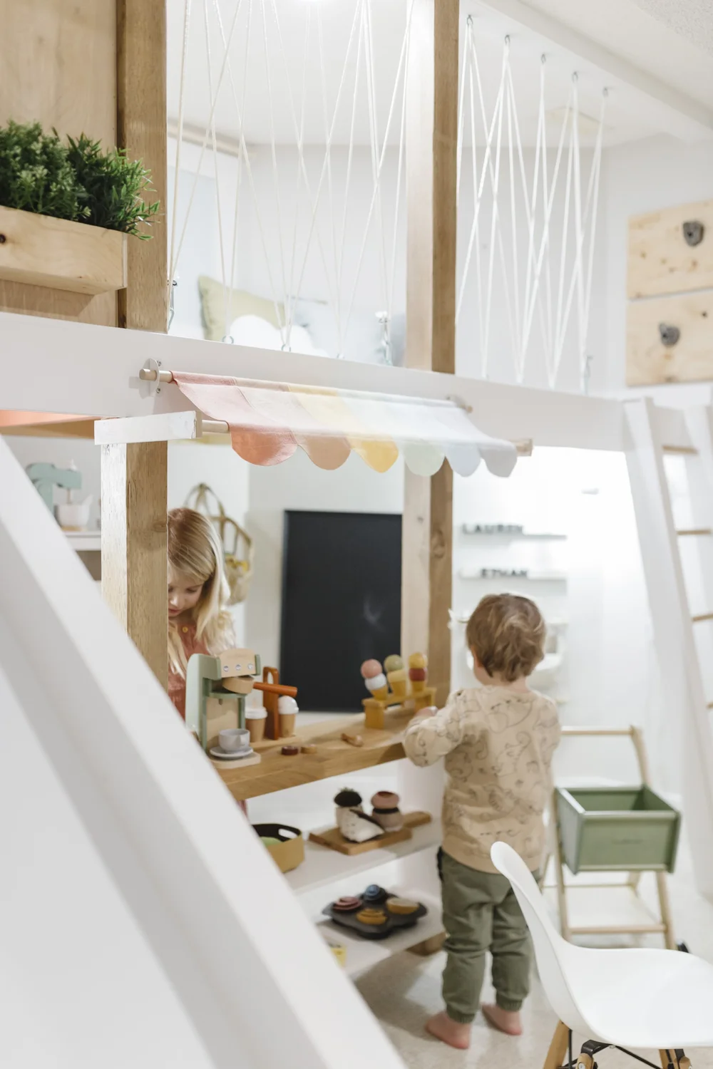diy indoor treehouse playroom design with Coco Village — emelbe design
