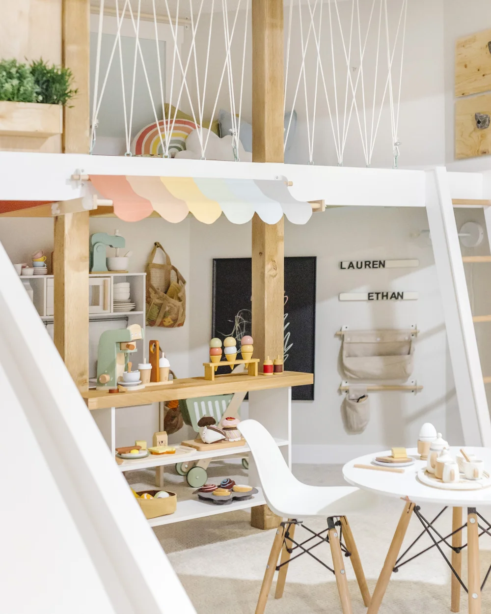 diy indoor treehouse playroom design with Coco Village — emelbe design