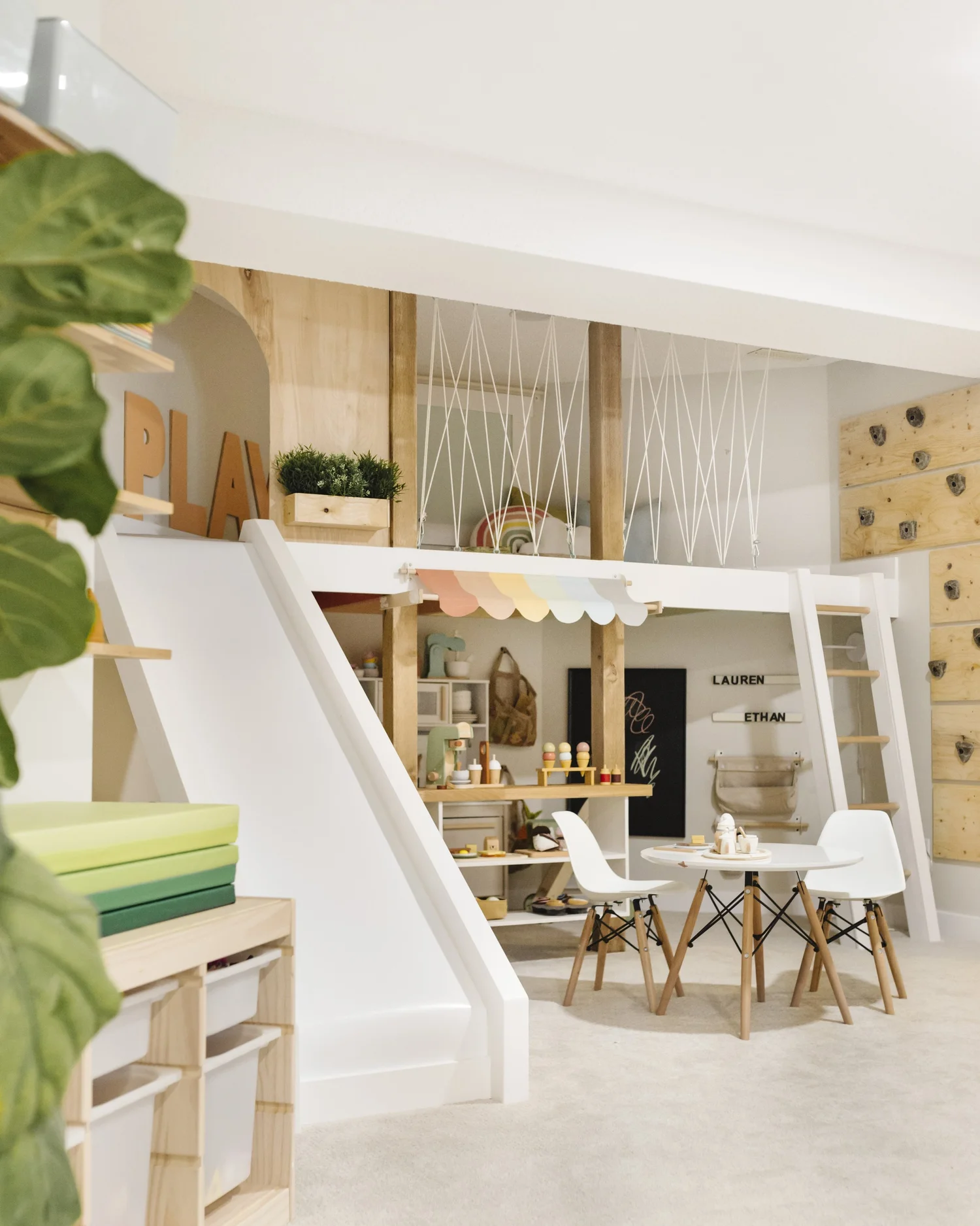 diy indoor treehouse playroom design with Coco Village — emelbe design