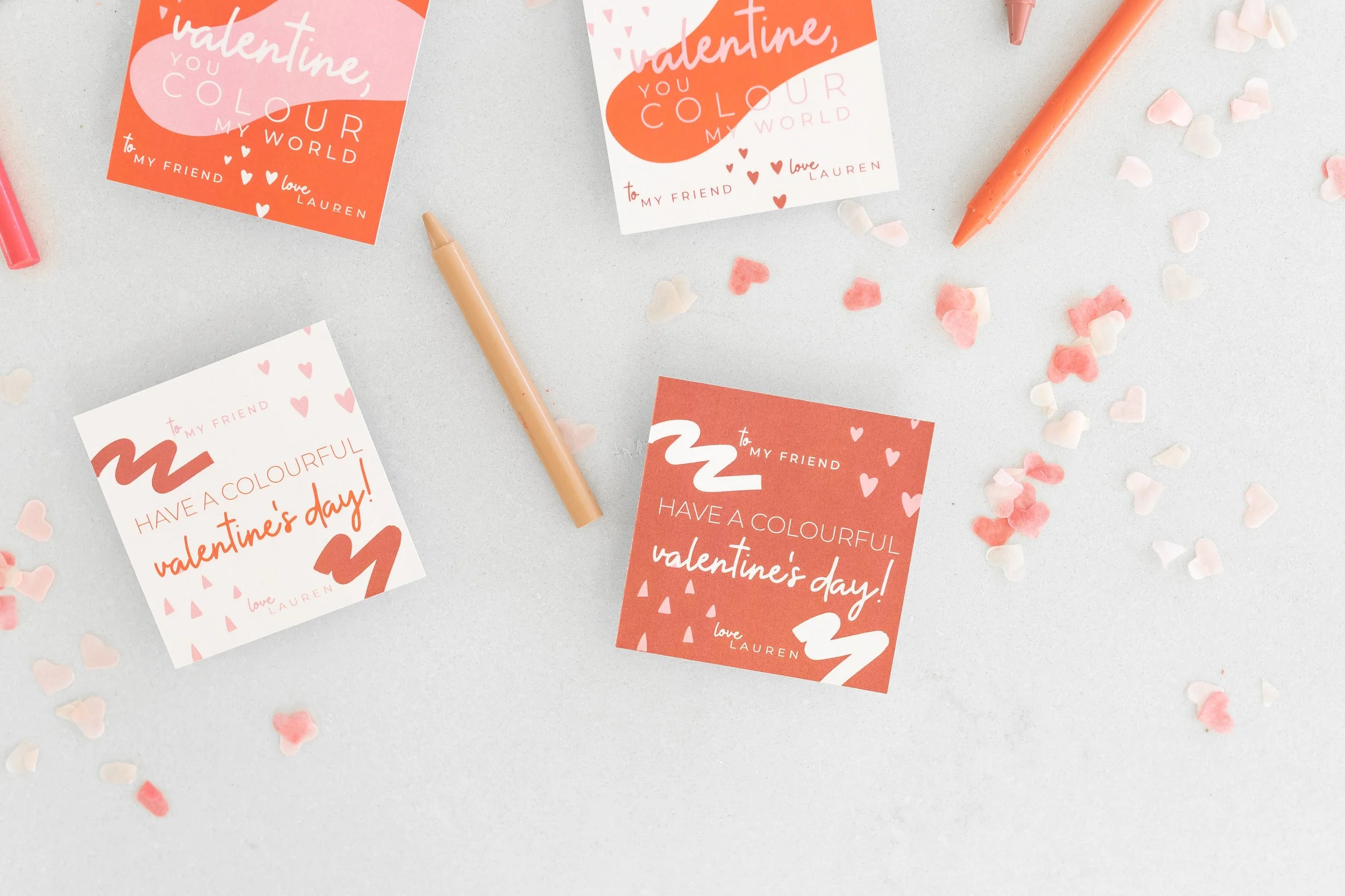 homemade heart shaped crayons for class valentines cards — emelbe design