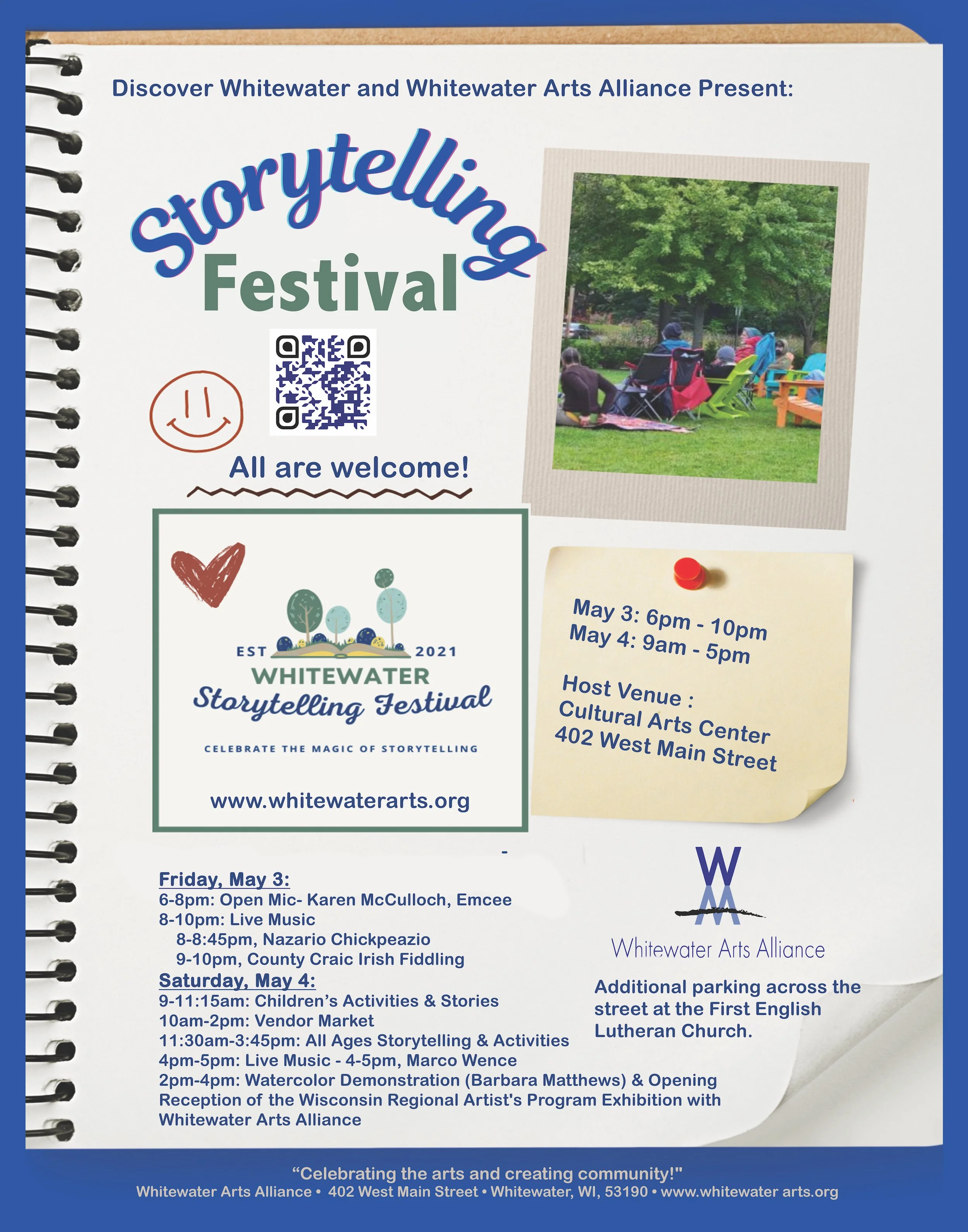 Storytelling Festival 2024 (May) — Whitewater Arts Alliance