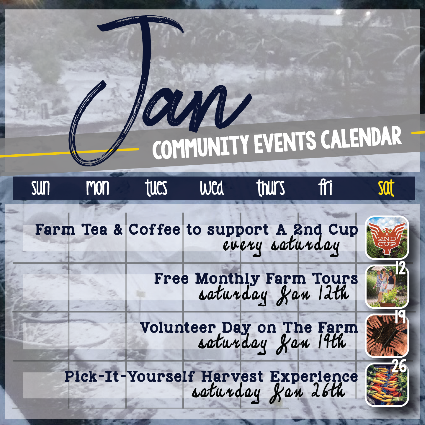 January Community Farm Events - Small Places