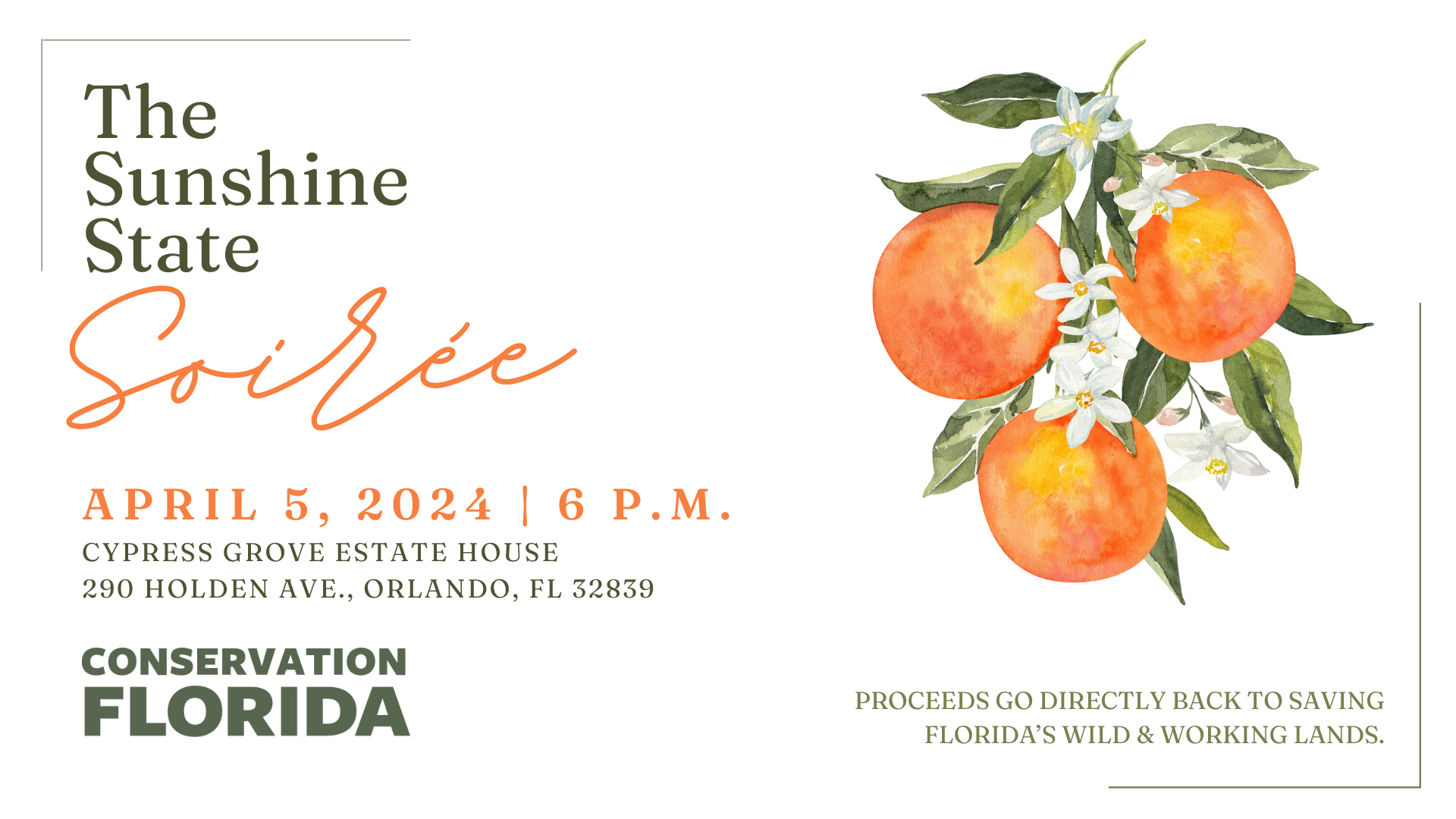 Join Us for the Inaugural Sunshine State Soirée — Conservation Florida