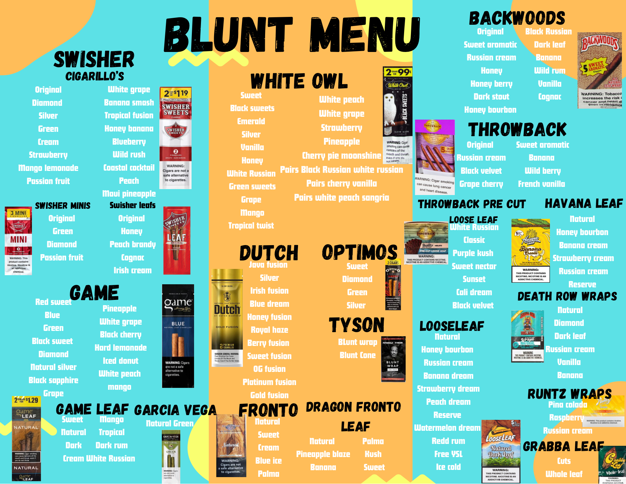 BLUNT MENU — SMOKE219
