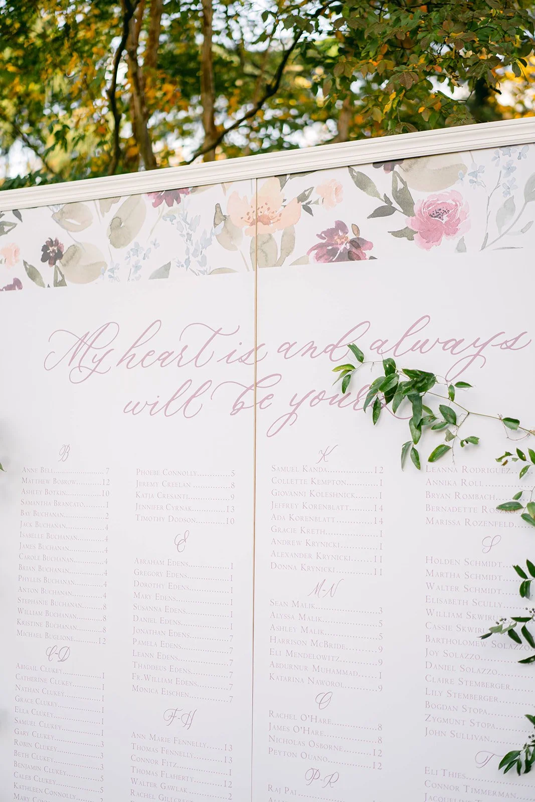 Large Signage and Escort Displays — Loria Letters Calligraphy + Design ...