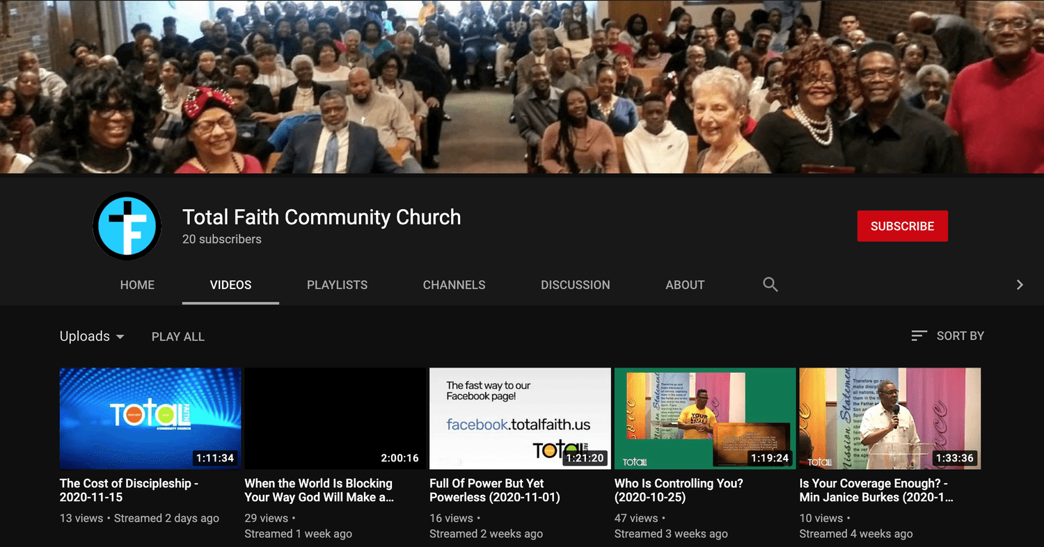 Watch Sermons — Total Faith Community Church