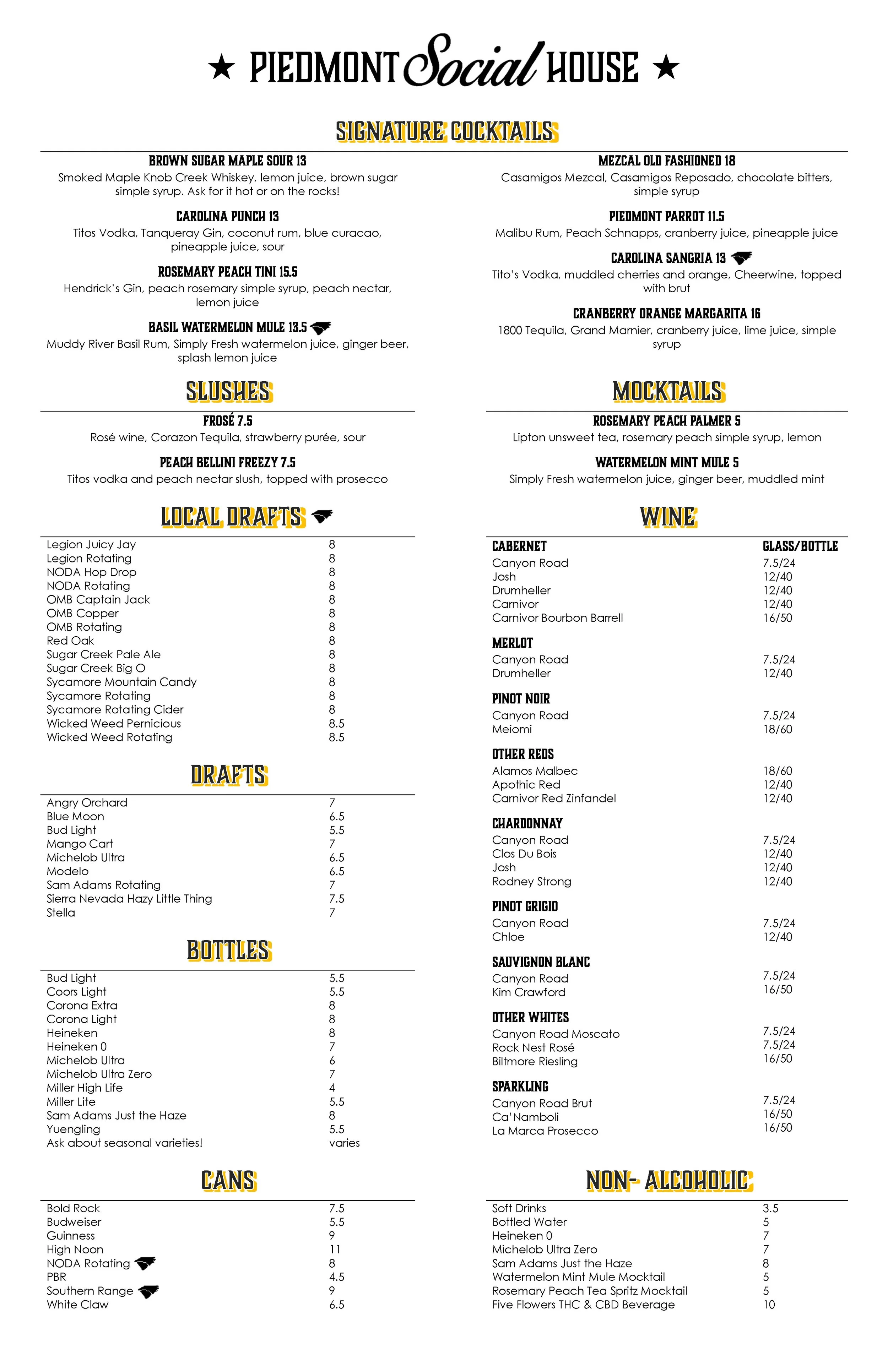 Craft Cocktails & Drinks in Charlotte | Piedmont Social House ...