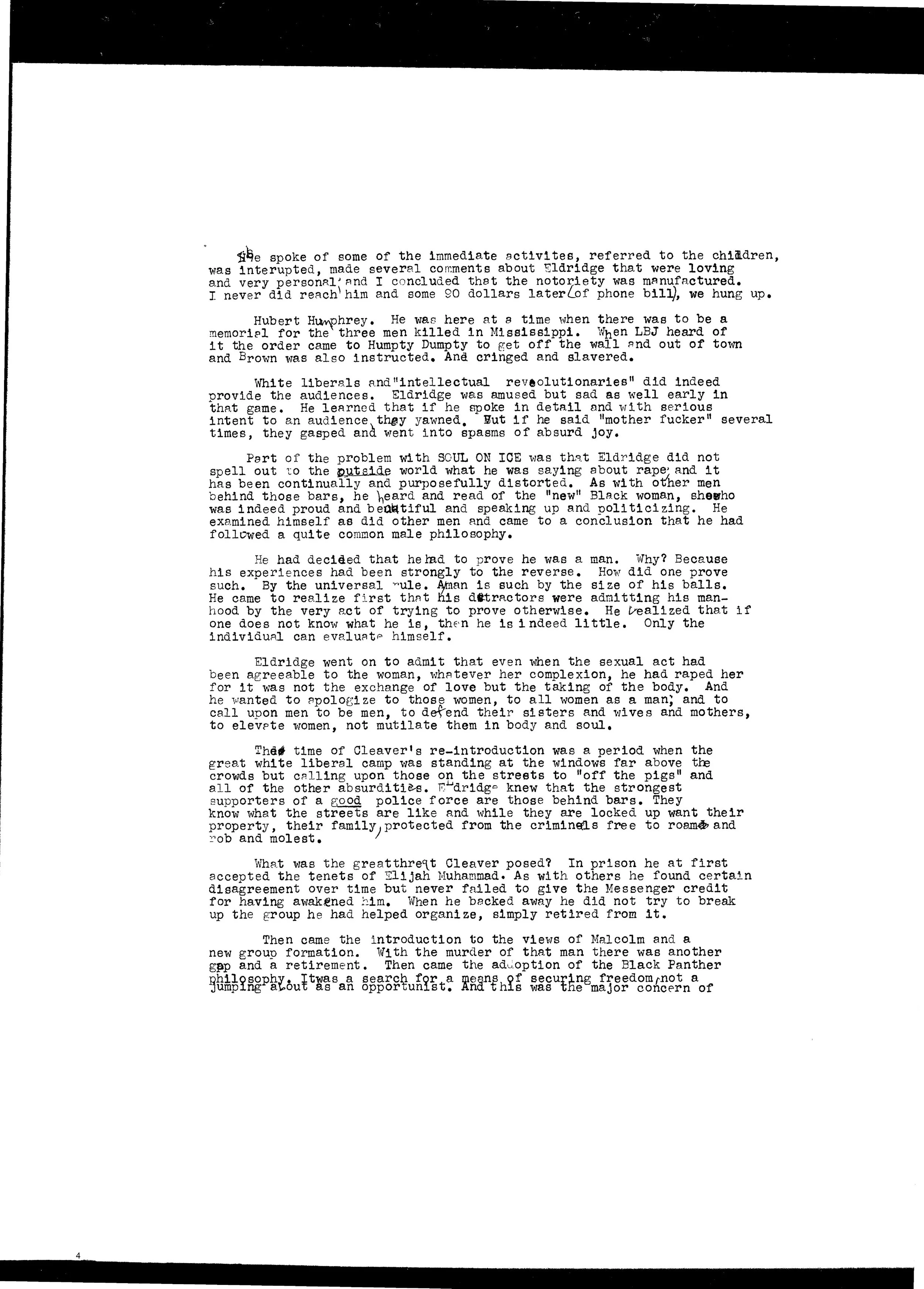 Bayard Rustin's "The Transformation of Eldridge Cleaver": Analyzing the Making of a ...