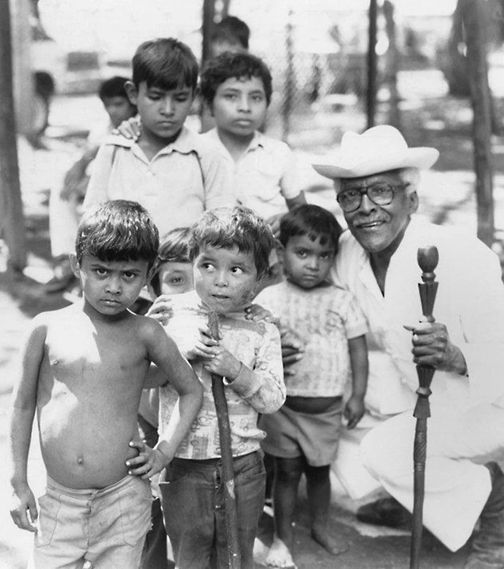 Rustin with Children Displaced by Civil Unrest in El Salvador, 1983 ...