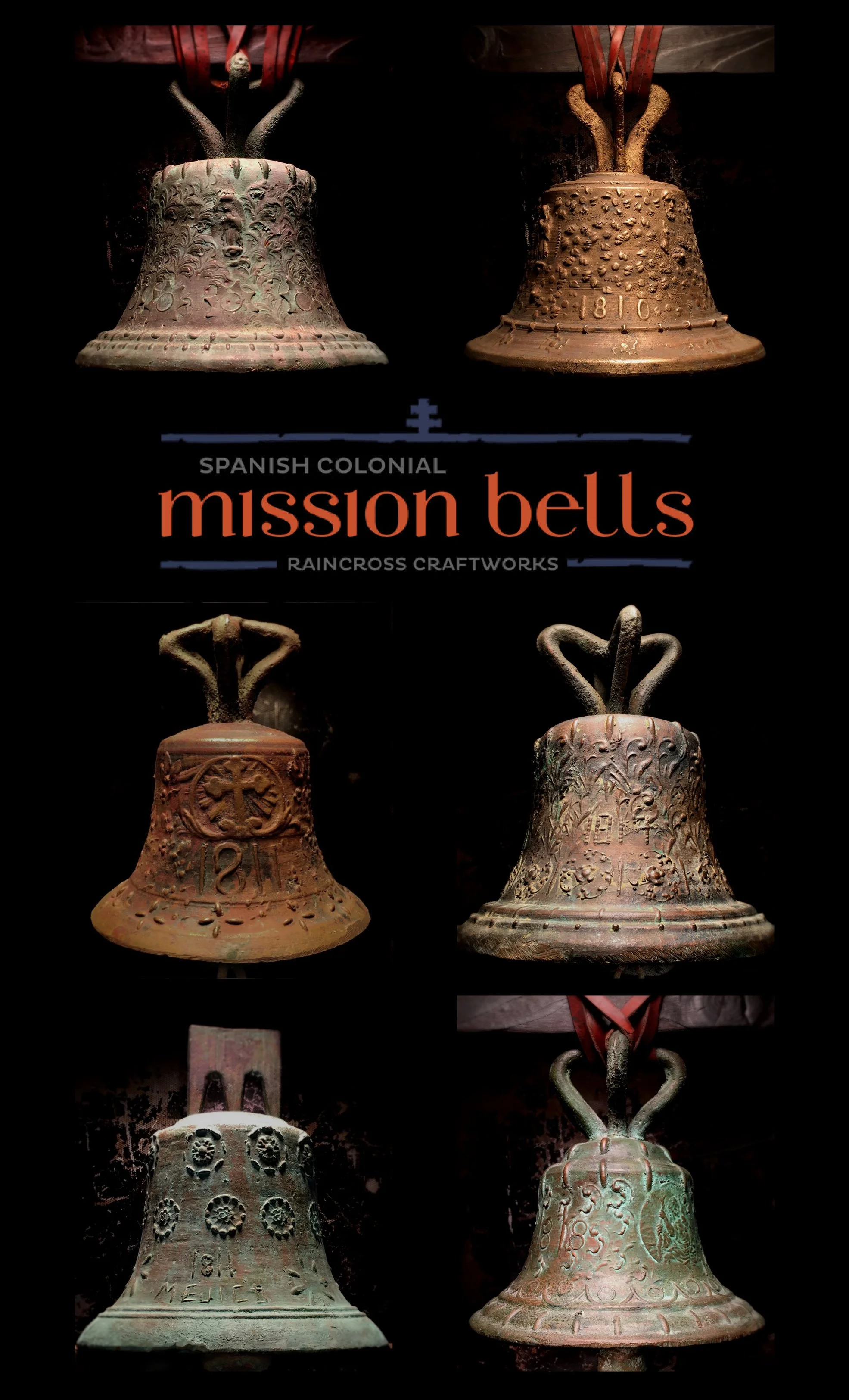 Mission Bells, Old Bells for Sale, Riverside Raincross Bell ...