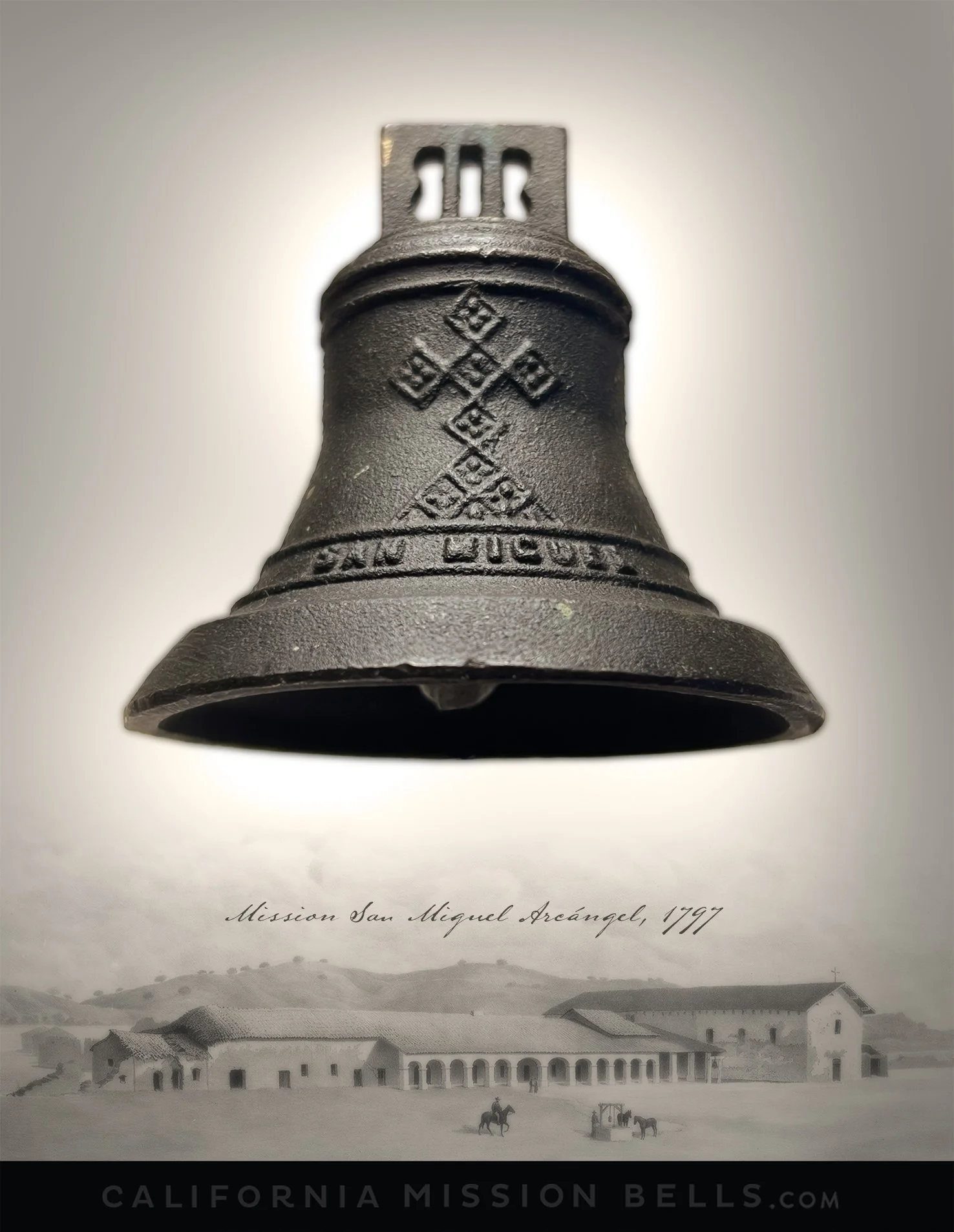 Antique Mission San Miguel Arcangel Bell — California Mission Bells ...
