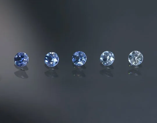 0.40 ct. Benitoite Color Set - The Gem Trader Rare Gems — The Gem Trader