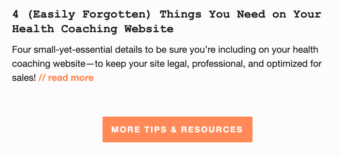 How to Craft the Perfect Wellness Newsletter As a Health Coach // Four ...