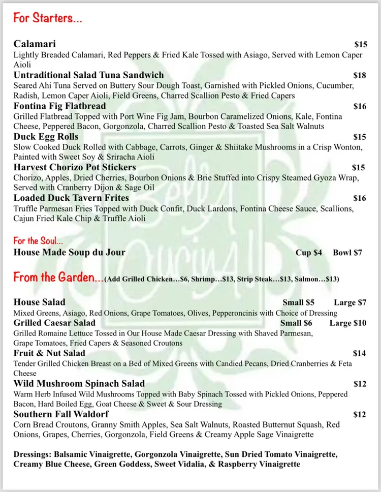 LUNCH MENU — Bella Cucina