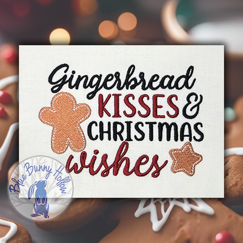 Gingerbread Kisses and Christmas Wishes (1 design) — Blue Bunny Hollow