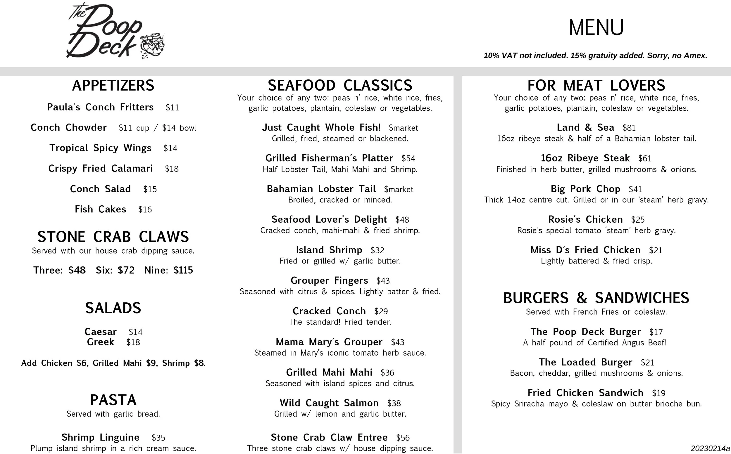 Poop Deck — 72 YEARS | NASSAU YACHT HAVEN MARINA, BAHAMAS