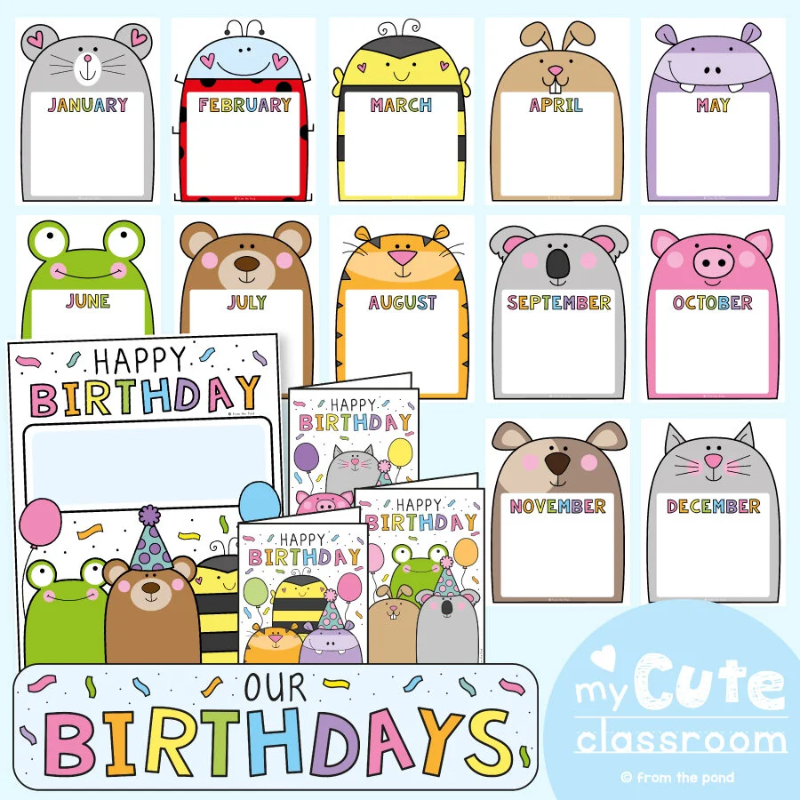 Classroom Birthday Posters From The Pond Classroom Birthday Posters From The Pond