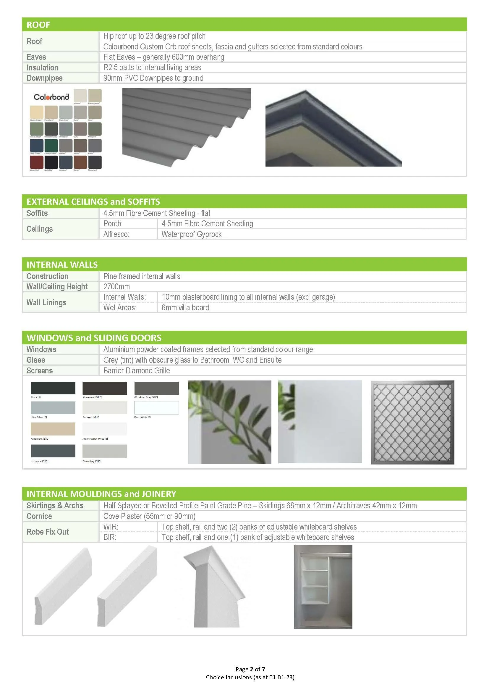 Standard Choice Inclusions — Homes by DJ Jones | Custom New Home ...