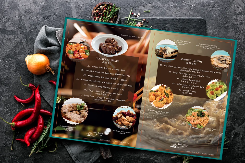Lor Duck Food Menu — Trusted Branding Agency Singapore