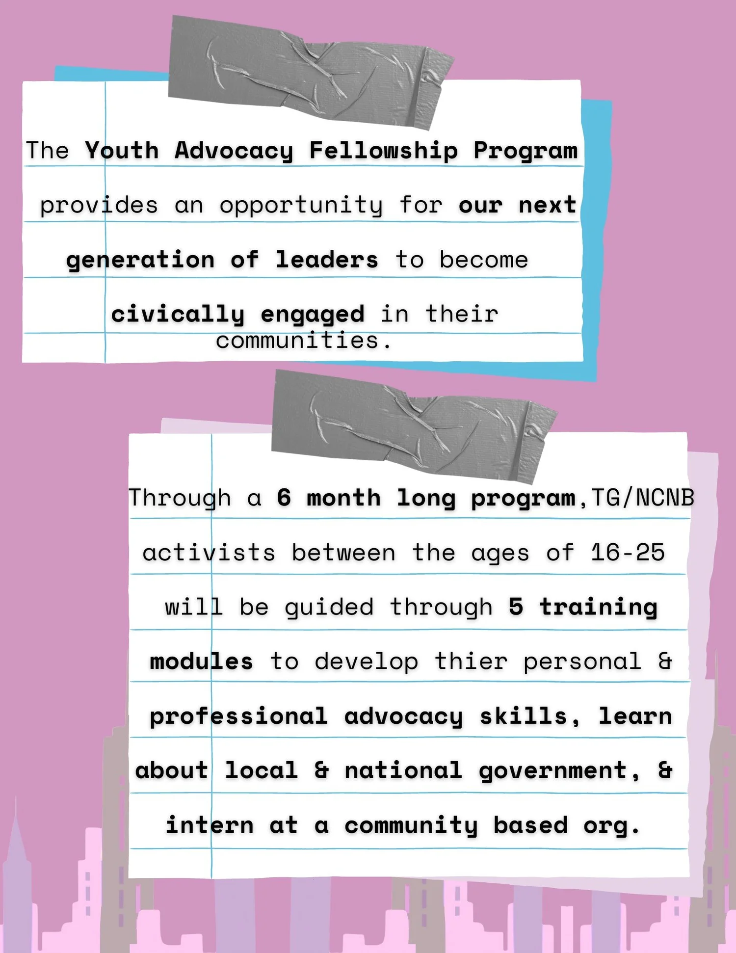 Youth Advocacy Fellowship Program — New York Transgender Advocacy Group
