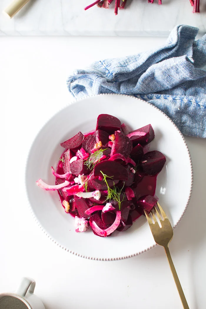 Tangy Beets with Fennel, Walnuts, and Chevre — Flourishing Foodie