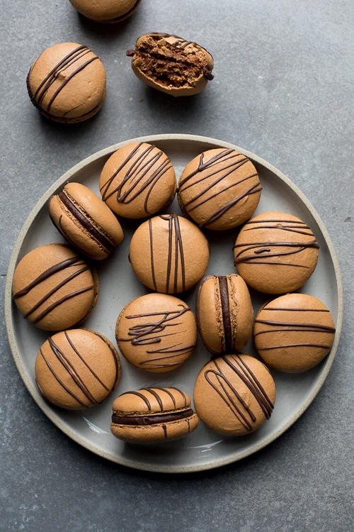 Dark Chocolate Macarons — Flourishing Foodie