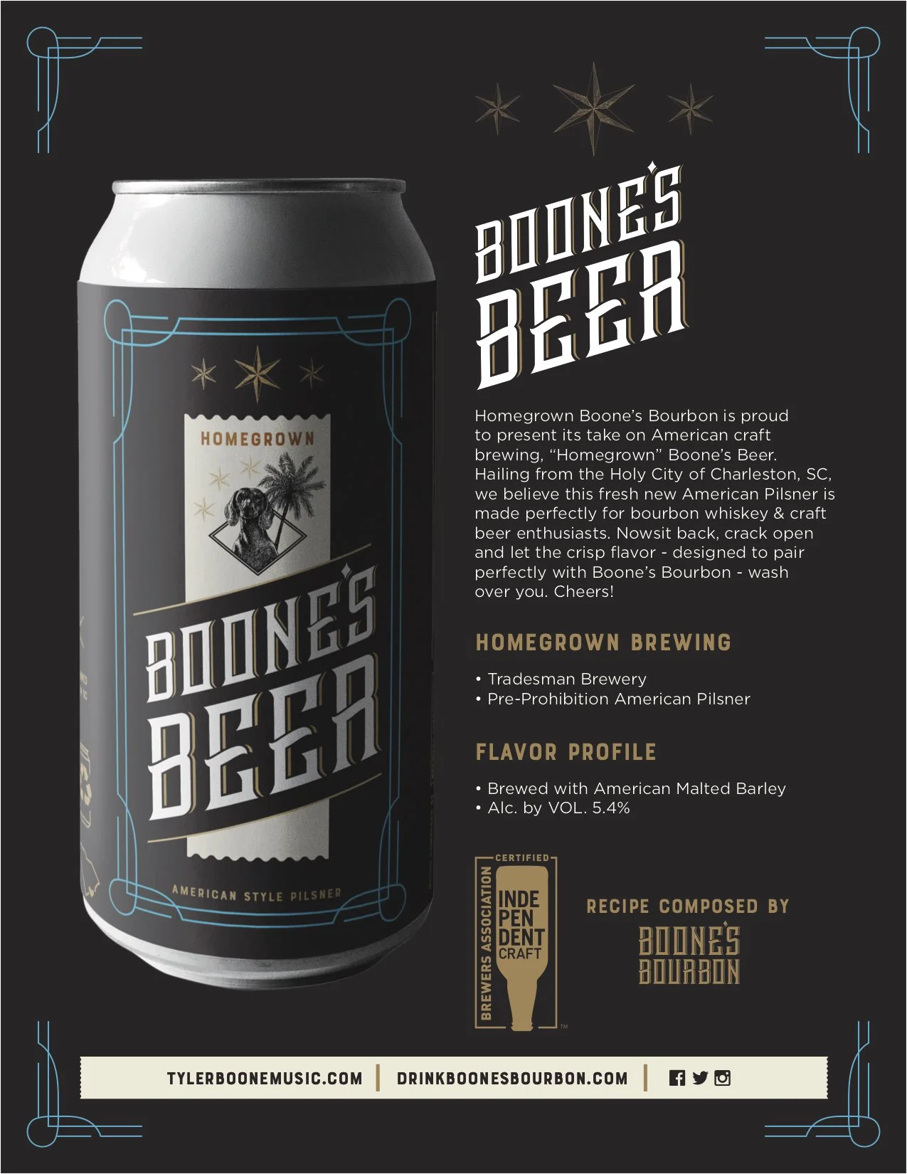 "Homegrown" Boone's Beer — Boone's Bourbon