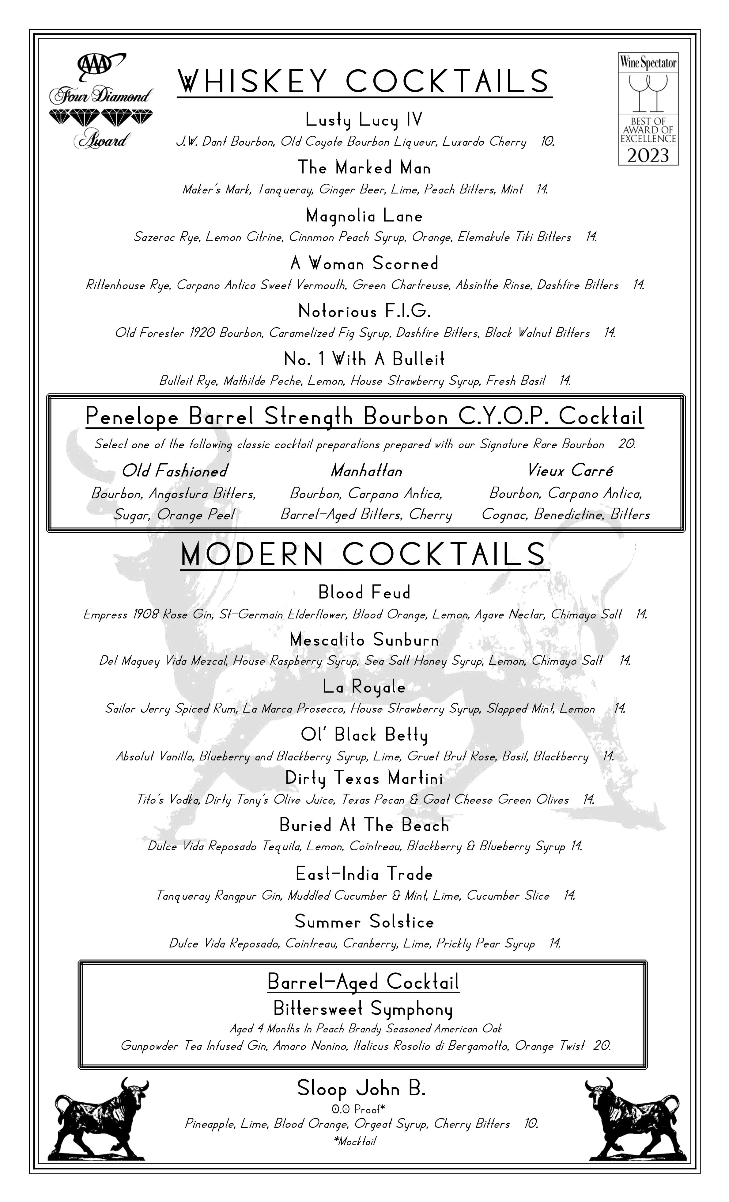 Menu — The Republic Steakhouse