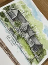 Process of creating bespoke house portraits — Ivy line Design