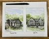 Process of creating bespoke house portraits — Ivy line Design