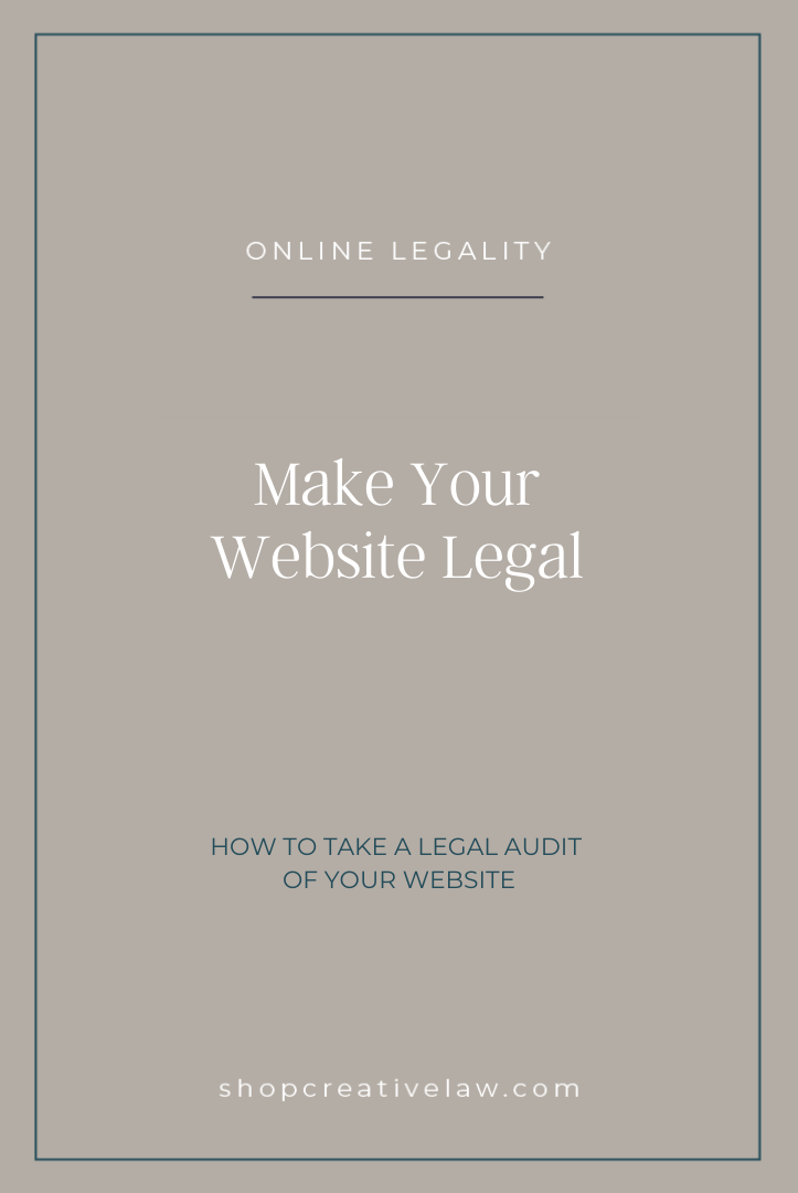 Make Your Website Legal — The Creative Law Shop®