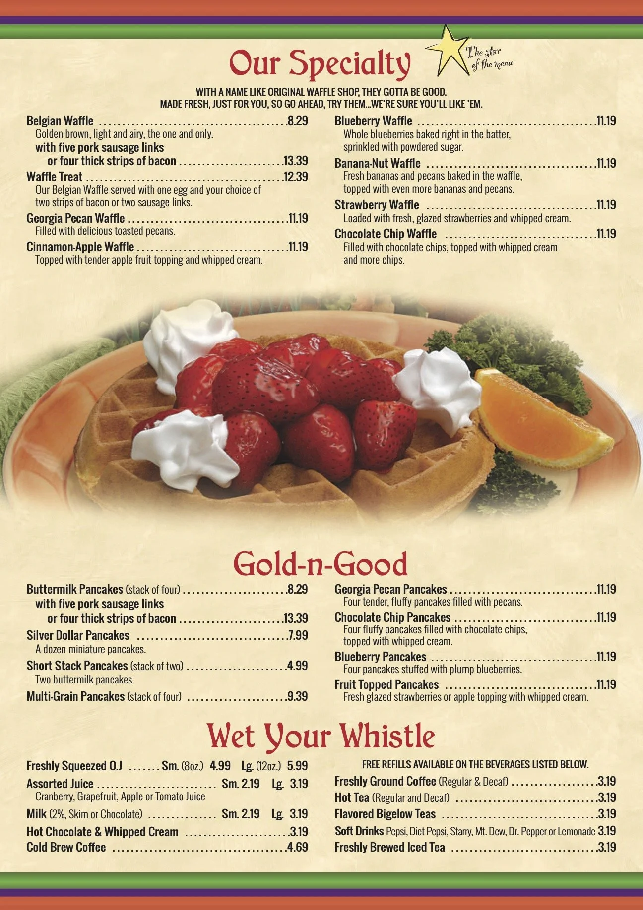 Menu — The Original Waffle Shop