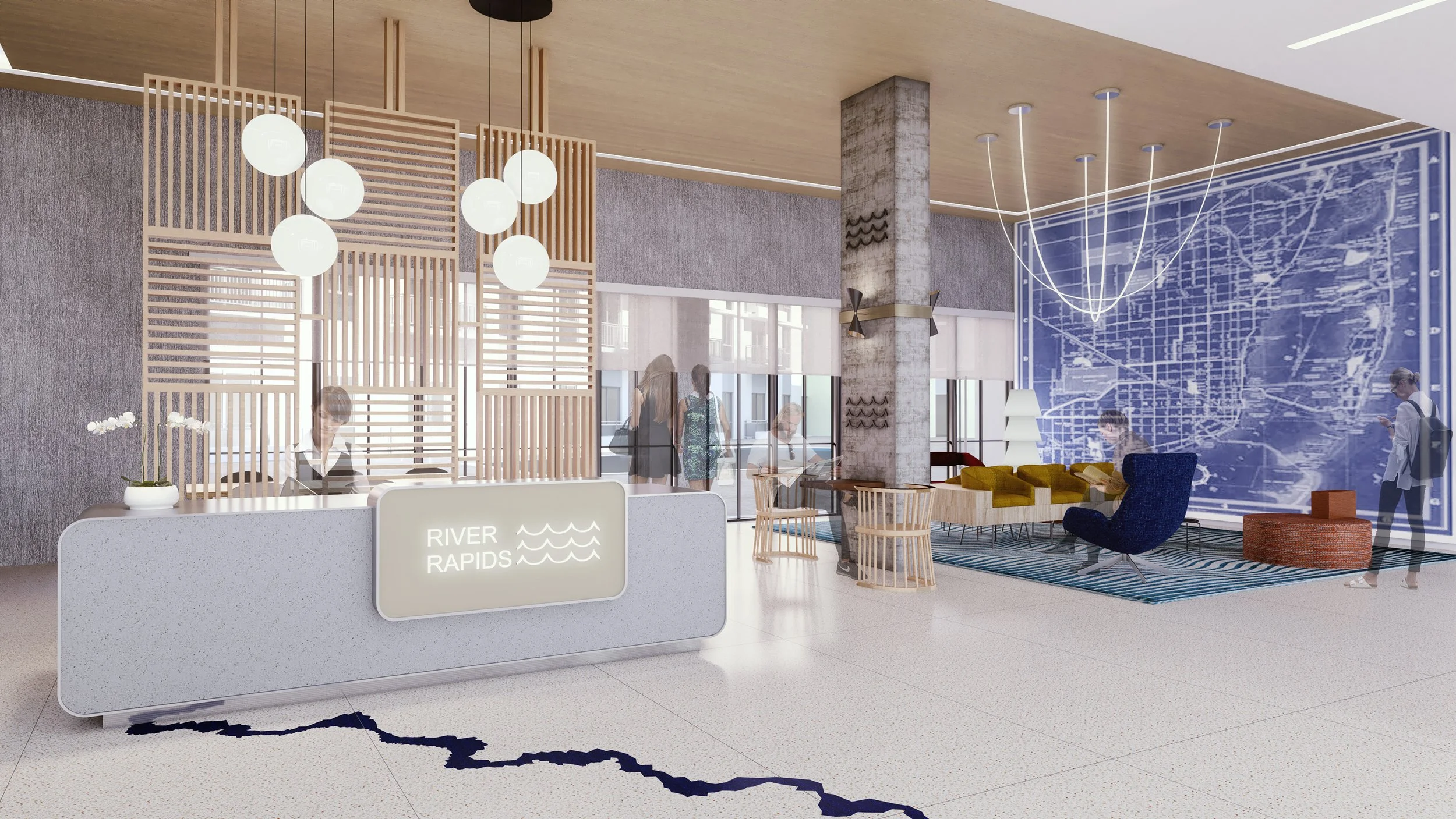 River Rapids Tides | Luxury Multifamily Interiors — Michael Wolk Design ...