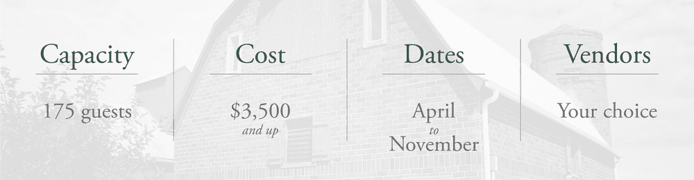 See pricing for your wedding in our real beautiful barn or outside on ...