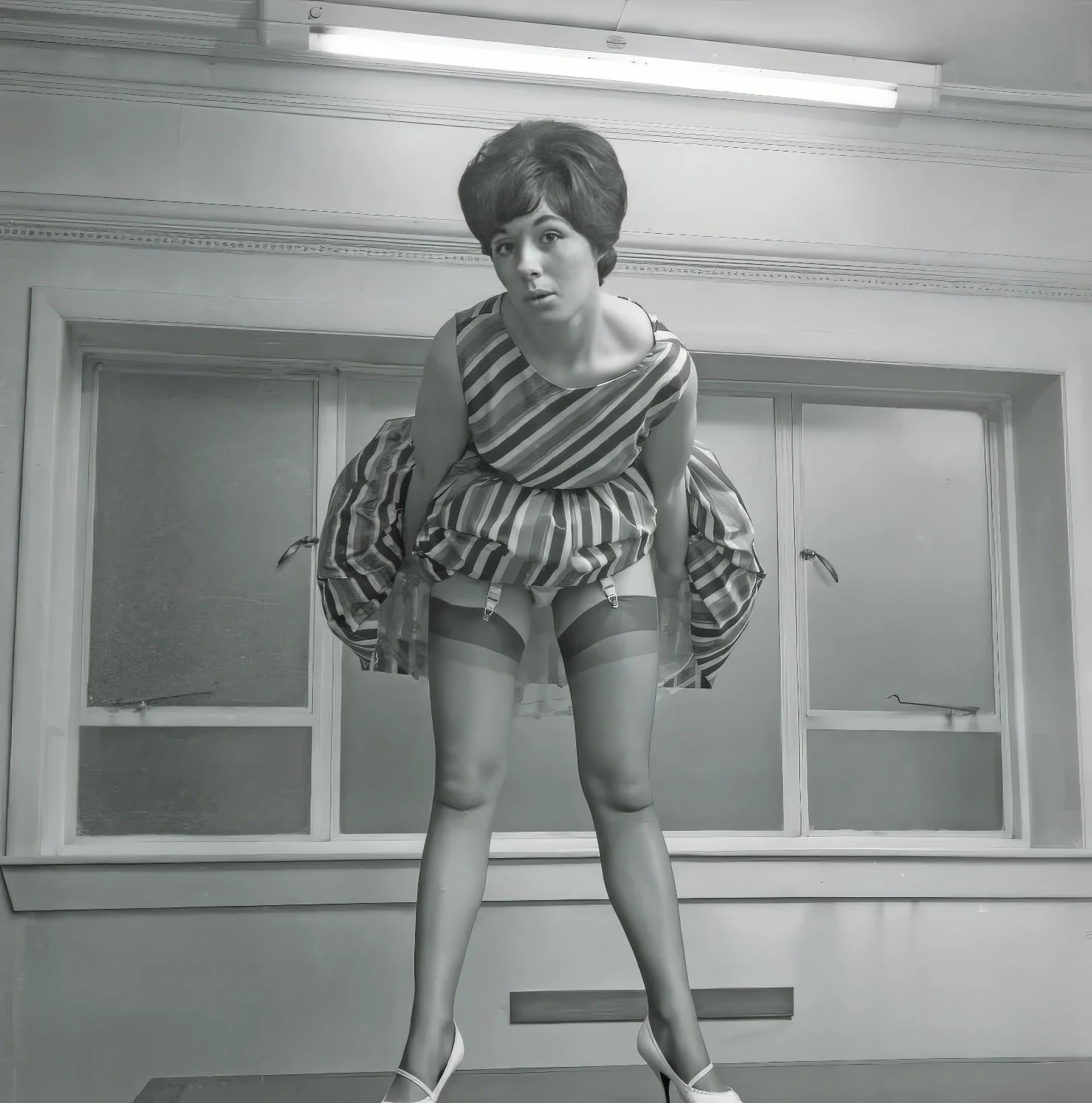 Maggie McCully - Spick Span and Beautiful Britons Stockings and Suspenders Model From The 1960s ...