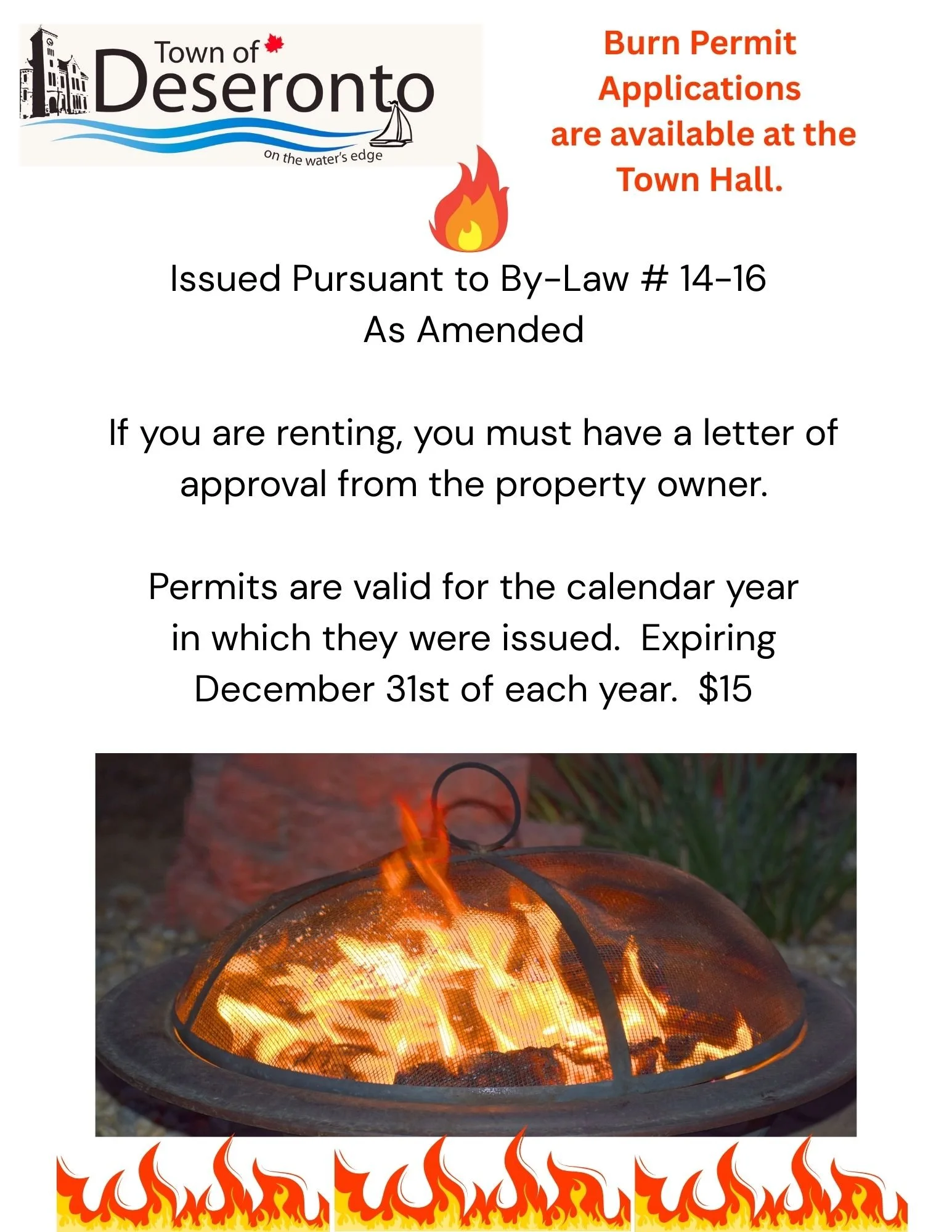 Burn Permits - 2026 — Town of Deseronto