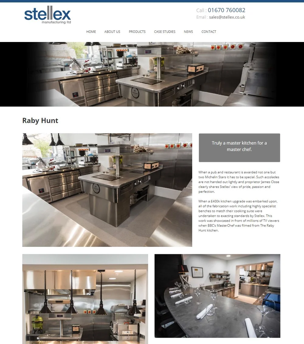 One Time Creative - New content for Stellex website