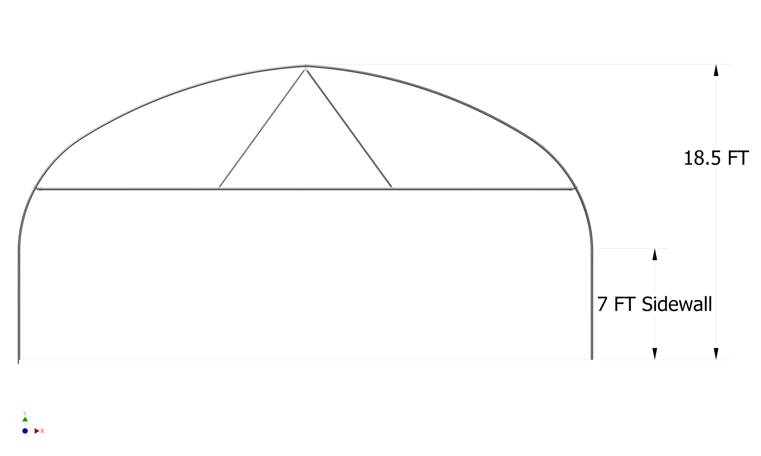 Footprint Dimensions (36' x 100') — Treynian Coverings, LLC